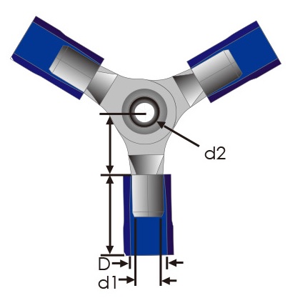 Insulated 3 Way Ring Terminals | Konnvex International Co., Ltd.